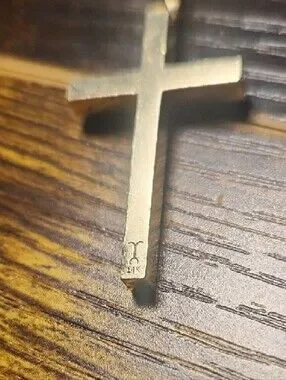 JACOJE.COM | Jewelry | Solid 4kt Yellow Gold Real Diamond Cross Pendant ...